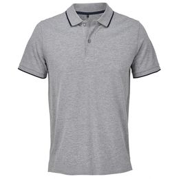 SOLS - "Palermo" Poloshirt f&uuml;r Herren/Damen Unisex (Grau meliert/Dunkelblau)