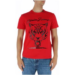 Plein Sport Tigerkopf Grafik T-Shirt