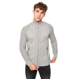 CrossHatch - "Birchin" Pullover Durchgehender Rei&szlig;verschluss f&uuml;r Herren (Grau)