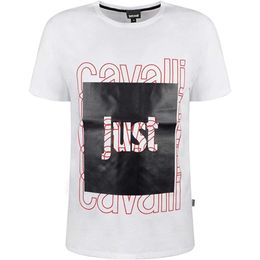 Just Cavalli Box Logo Wei&szlig;es T-Shirt
