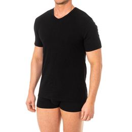 Kurz&auml;rmeliges Herren-T-Shirt mit V-Ausschnitt A040X