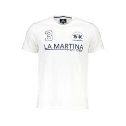 La Martina Wei&szlig;es Baumwoll-Herren-T-Shirt