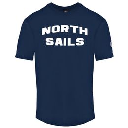 North Sails Block Brand Logo Marineblau T-Shirt