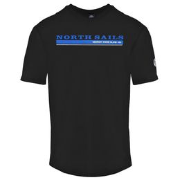 North Sails Newport Logo Schwarzes T-Shirt