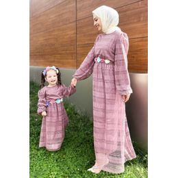 Spitzen Mutter Kleid Altrosa