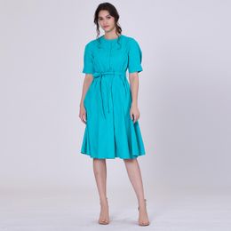 A-Linien-Blusenkleid aus Baumwolle
