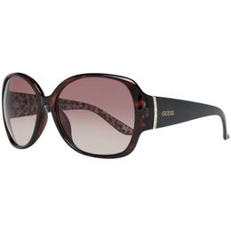 Lunettes de soleil Guess GF0284 52F havane fonc&Atilde;&copy; marron d&Atilde;&copy;grad&Atilde;&copy;