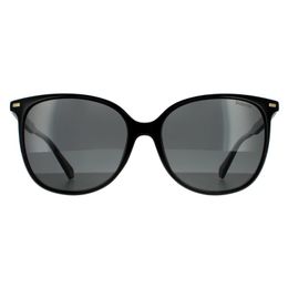 Polaroid Cat Eye Womens Schwarz Grau Polarisierte Sonnenbrille