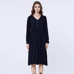 Lockeres Hemd-Kleid im Retro-Stil