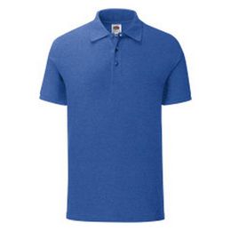 Fruit of the Loom - "Iconic" Poloshirt f&uuml;r Herren (K&ouml;nigsblau meliert)