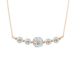 DIADEMA - Halskette Pinky Gold - Kristall Wei&szlig; - Love Jewelry Collection