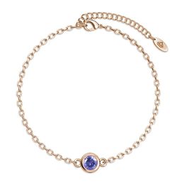 Geburtsstein-Armb&auml;nder - Ros&eacute;gold und Lila
