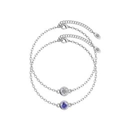 Geburtsstein-Armb&auml;nder &ndash; Silber, Kristall und Lila