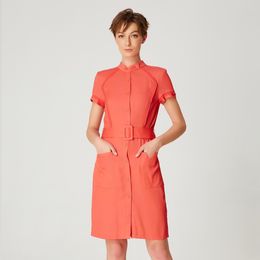 Kurzes strukturiertes Hemdkleid