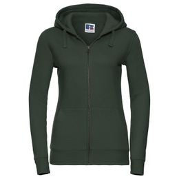 Russel Athletic Russell - "Authentic" Hoodie mit durchgehendem Rei&szlig;verschluss f&uuml;r Damen (Flaschengr&uuml;n)