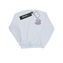 Disney - "Aristocats Marie In Cup Breast Print" Sweatshirt f&uuml;r Damen (Wei&szlig;)