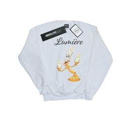 Disney - "Beauty And The Beast Be Our Guest" Sweatshirt f&uuml;r Damen (Wei&szlig;)