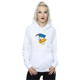 Disney - "Donald Duck Head" Kapuzenpullover f&uuml;r Damen (Wei&szlig;)