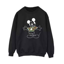 Disney - "Mickey Mouse Xmas Jumper" Sweatshirt f&uuml;r Damen (Schwarz)