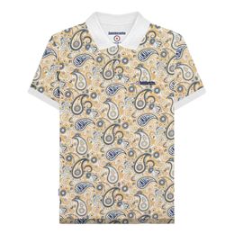 Lambretta - "SS25" Poloshirt Mit Markenzeichen f&uuml;r Herren (Wei&szlig;/Marineblau)