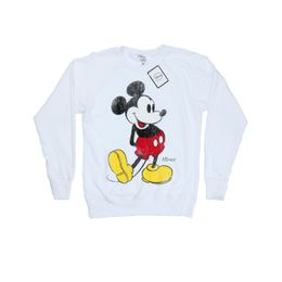 Disney Damen/Damen Mickey Mouse Classic Kick Sweatshirt (Wei&szlig;)