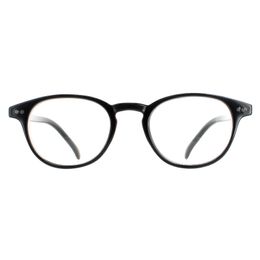 Polaroid Oval Unisex Gl&auml;nzend Schwarz PLD 0008/R/CH Leseger&auml;te +2.0
