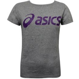 asics Logo Womens Grey T-Shirt
