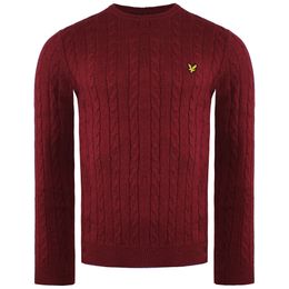 Lyle & Scott Lyle & Scott Cable Mens Burgundy Pullover
