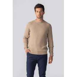 Pullover mit Zopfmuster &ndash; Sand