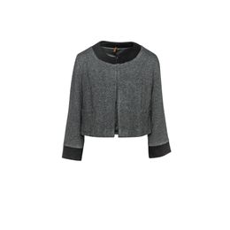 Anthrazitfarbener Bolero mit langen &Auml;rmeln