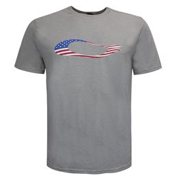 Oakley Kurzarm Crew Halsgrau Herren Ellipse USA T-Shirt 457355 24L