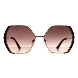 Guess Quadratisch Damen Gold Braun Braun Farbverlauf GF0387