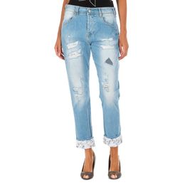 Met Lange Denim-Hose mit geradem Saum 10DBF0667 Frau