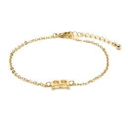 Luxenter Armband mit 18-kar&auml;tiger Gelbgold-Oberfl&auml;che &ndash; Alphabet