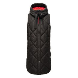 Navahoo Damen Steppweste Schnuckel &ndash; Lang & Stylisch mit Kapuze