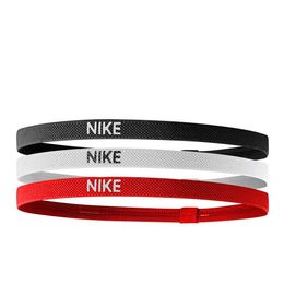 Nike - "Mixed Width" Stirnband (3er-Pack) (Schwarz/Rot/Wei&szlig;)