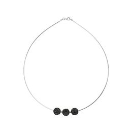 DIADEMA - Trilogie Halskette Black Night - Schwarzer Kristall - Love Jewelry Collection
