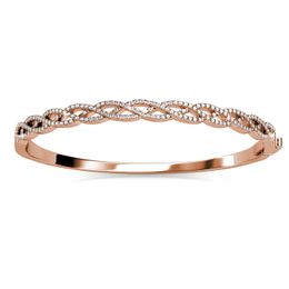 Geflochtene Armb&auml;nder - Ros&eacute;gold und Kristall