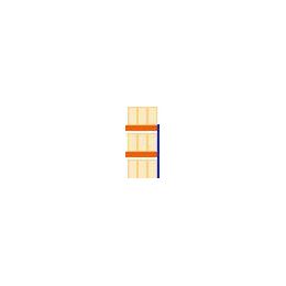 SCHULTE LAGERTECHNIK Schulte Palettenregal, Anbauregal, B 2786 x T 1100 x H 3000 mm, 3 Ebenen, Palettengewicht bis 800 kg, Feldlast 5395 kg, blau/orange