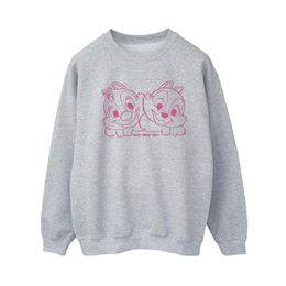 Disney - "Chip 'n' Dale Nuts About You" Sweatshirt f&uuml;r Damen (Grau)