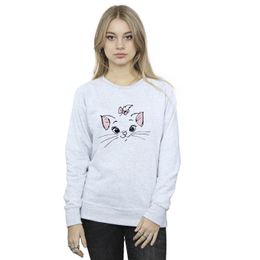 Disney - "Classics Marie Face Pocket" Sweatshirt f&uuml;r Damen (Grau)