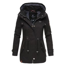 Marikoo leichte Damen &Uuml;bergangsjacke mit abnehmbarer Kapuze