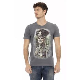 Trussardi Action Graues Baumwoll-Herren-T-Shirt