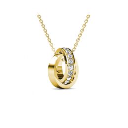 Circle Hoop Anh&auml;nger - Gold und Kristall
