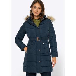 Wittchen Damen-Steppjacke mit Kapuze, Marineblau, Polyester