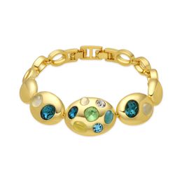 Luxenter Armband mit 18-kar&auml;tiger Gelbgold-Finish und mehrfarbigem Kristall &ndash; Alik