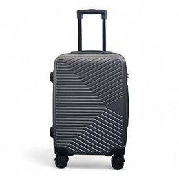 Hartschalenkoffer, Grau, Kabine, 48 x 37 x 20 cm, Sicherer Gep&auml;ckkoffer, Passend f&uuml;r Easyjet, Ryanair