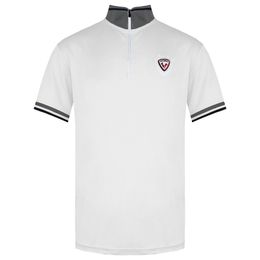 Rossignol Kurzarm 3/4 Zip Up White Herren Virage Polo -Hemd Rlemy04 130