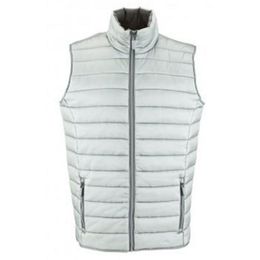 SOLS Womens/Ladies Wave Padded Water Repellent Bodywarmer/Weste (Metallgrau)