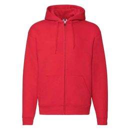 Fruit of the Loom - "Premium" Hoodie mit durchgehendem Rei&szlig;verschluss f&uuml;r Herren/Damen Unisex (Rot)